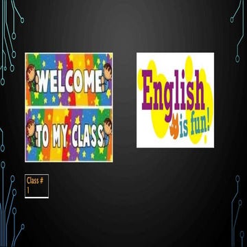 English class 3rd grade first week | PPTX