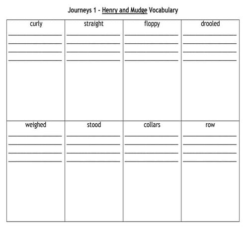 2nd grade journeys vocabulary | DOCX