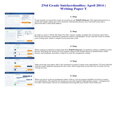 2Nd Grade Snickerdoodles April 2014 Writing Paper T | PDF