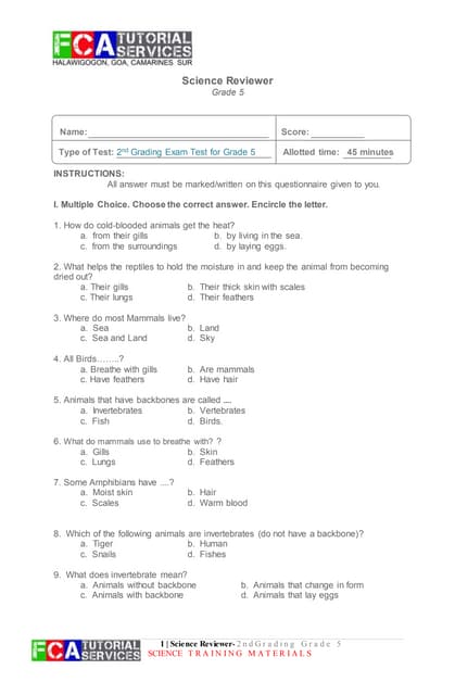 science quiz bee questions.doc FOR ELEMENTARY SCIENCE | DOC