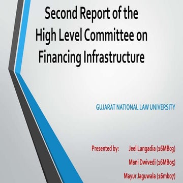 SECOND high level commitie report ON INFRASTRUCTURE PROJECT | PPTX