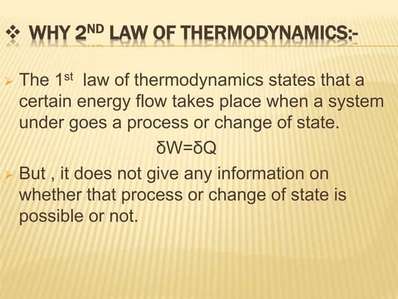 10.3 - Second law of thermodynamics | PPT