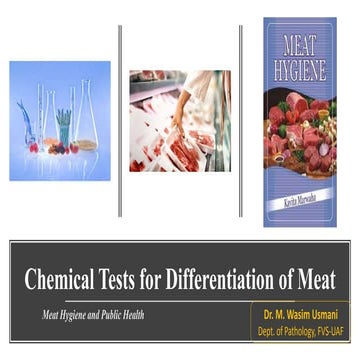 2nd lec chemical tests for meat differentiation | PPTX