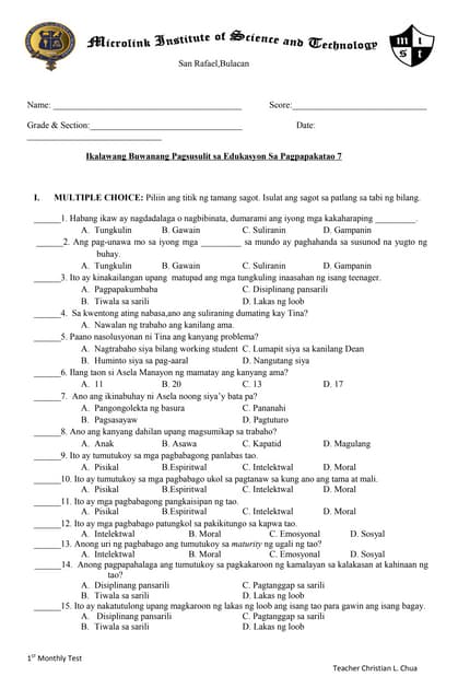 Esp 2 activity sheet q4 w1 | DOCX