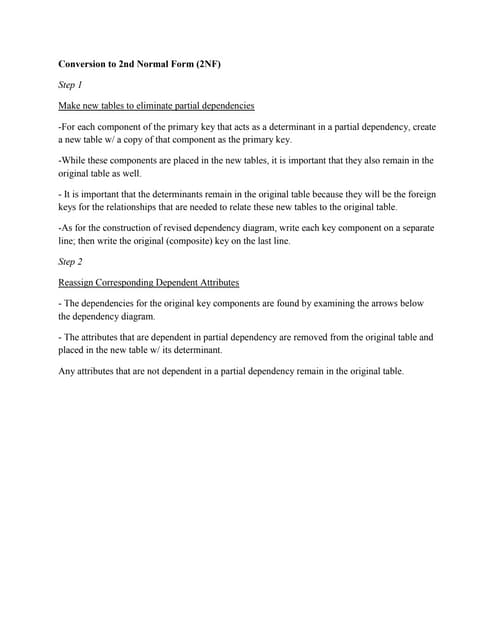 1st normal form | DOCX