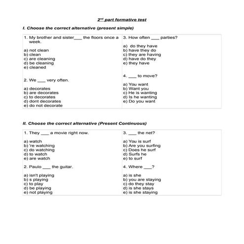 2nd part formative 9th grade | PDF
