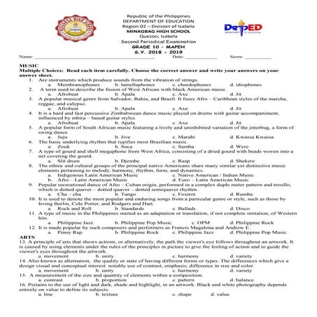 arts10-quarter3-module-2.pdf mapeh 2023- arts for grade 102024 | PDF