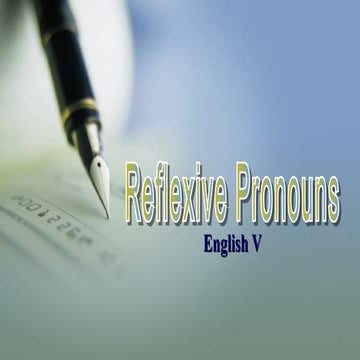 2nd qtr 3 reflexive pronouns | PPT
