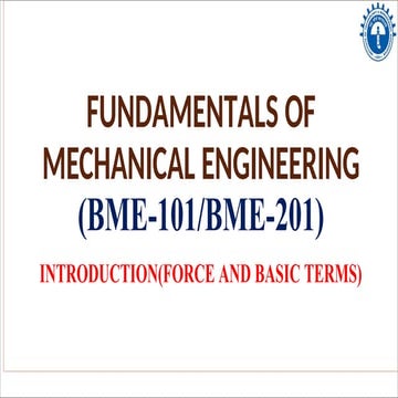ENGINEERING MECHANICS- BASICS & FORCE DETAILS | PPTX