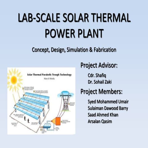 Solar Thermal Power Plant 2nd presentaion | PPTX