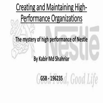 Nestle - Organisational Structure | PPTX