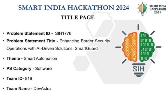 SIH2024 ppt presentation for smart india hackathon | PPTX