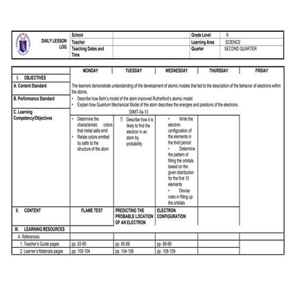 2nd QTR MOD. 1 DLL.docx science 9 junior high school | DOCX