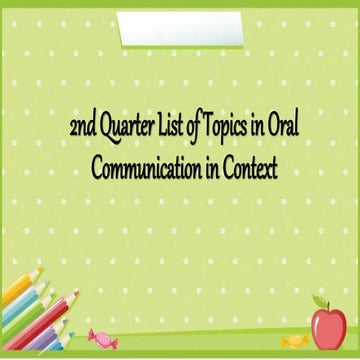 2nd Quarter List of Topics in Oral Communication.pptx