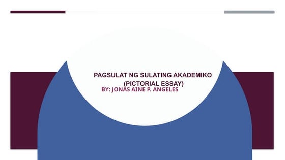 pictorial-essay - Filipino sa Piling Larang | PPT