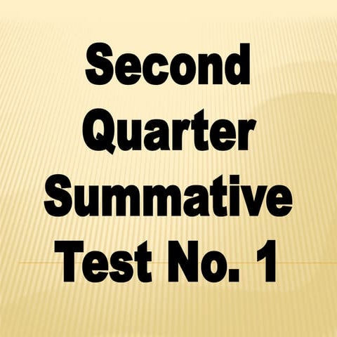 SECOND QUARTER SUMMATIVE TEST---------- | PPTX