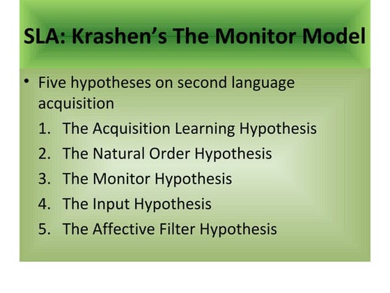 The natural order hypothesis | PPT