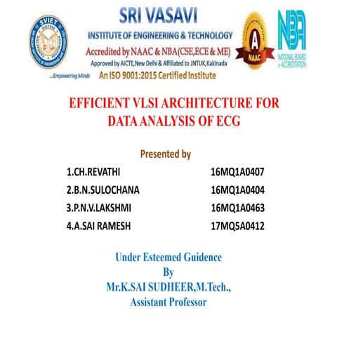 Efficient Vlsi Architecture For Data Analysis Of Ecg Ppt 