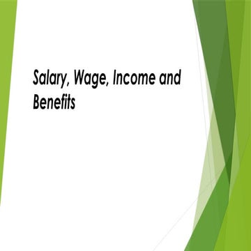 Salary, Wage, Income and benefits-Business Mathematics quarter 1 | PPTX