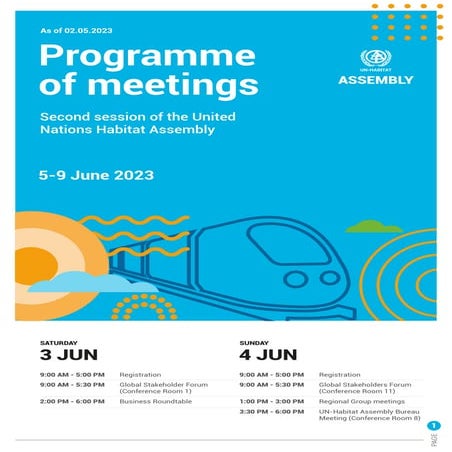 2nd session of the UN-Habitat Assembly - Detailed programme | PDF