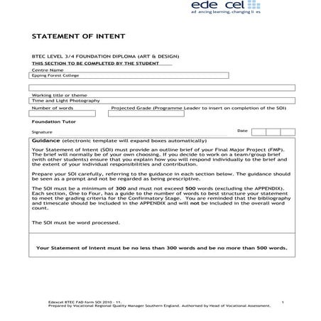 2nd term 2 project statement of intent | DOC