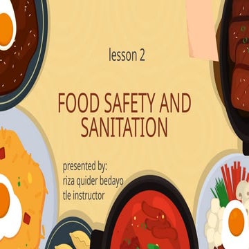 2nd topic - Food Safety................. | PPT