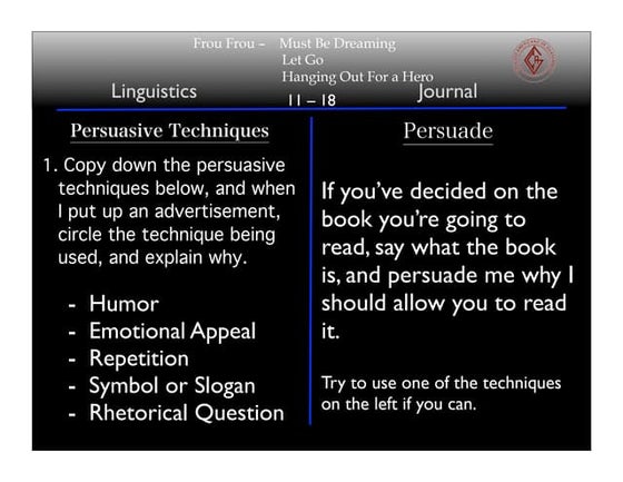 Aforest persuasive techniques 1 | PPT