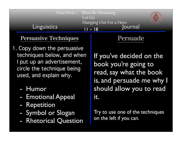 Aforest persuasive techniques 1 | PPT