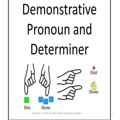 PPT Demonstrative Pronouns (These, this, that, those) | PPTX