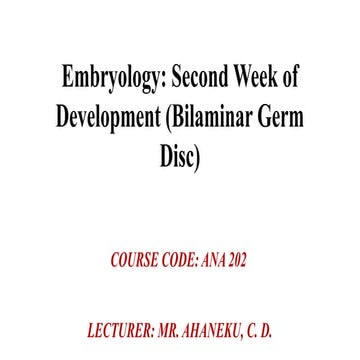 Bilaminar germ disc presentation | PPTX