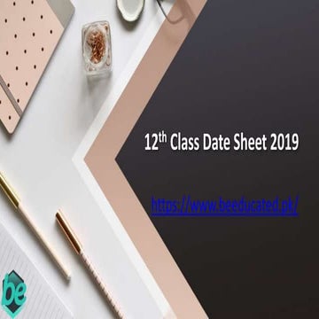 2nd year datesheet 2019 | PPTX