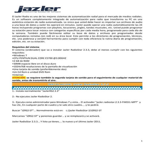Manual Jazler 2.3.2 EL MEJOR MANUAL PRACTICO A TODO COLOR | PDF