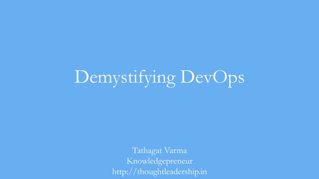 Demystifying Devops Ppt