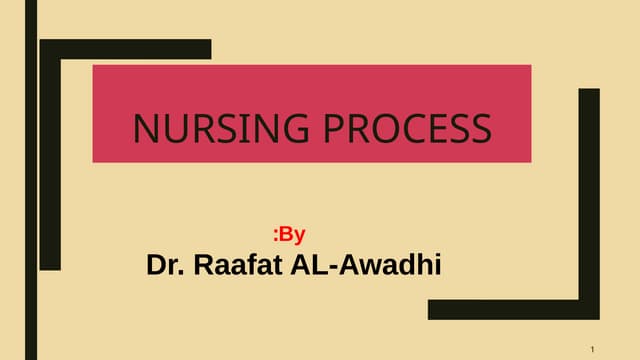 Nursing process, nanda i, nic & noc | PPTX