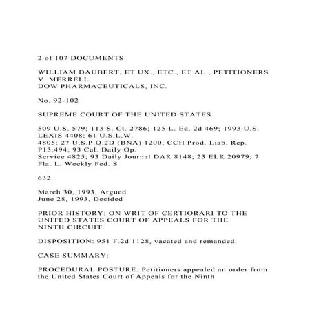 2 of 107 DOCUMENTSWILLIAM DAUBERT, ET UX., ETC., ET AL., P.docx