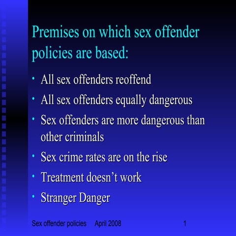 Sex Offenders Power Slide Show | PPTX
