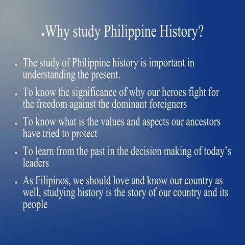 Why Study philippine History and more pdf | PDF