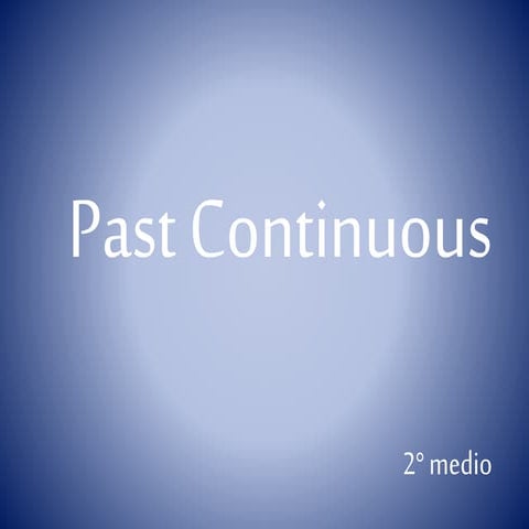 Past Continuous Tense | PPS