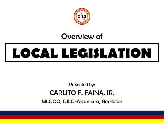 Local Legislative Process | PPTX