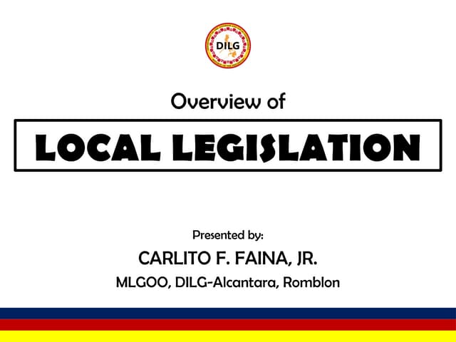 LOCAL LEGISLATION plan.pptx | Law