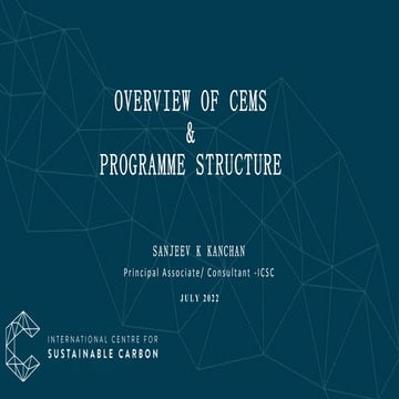 CEMS and programme structure- Basics of CEMS, experiences in India and ...