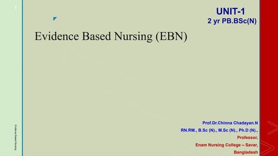 Evidence based practice model | PPT