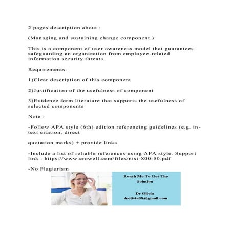 2 pages description about (Managing and sustaining change compo.docx