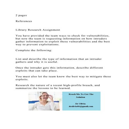 2 pagesReferencesLibrary Research AssignmentYou have p.docx