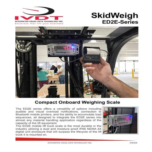 SkidWeigh ED2-EP, Electric Pallet Truck Lift Motor Travel Interface | PDF