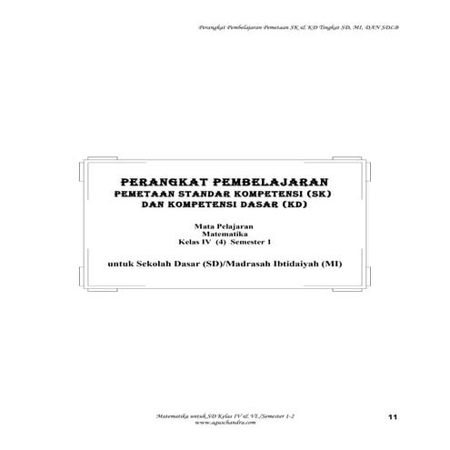 [2] pemetaan sk & kd matematika | DOC