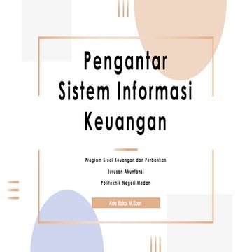 Sistem informasi keuangan | PDF