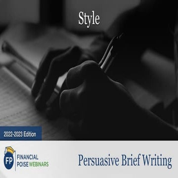 PERSUASIVE BRIEF WRITING 2022 - Style | PPT