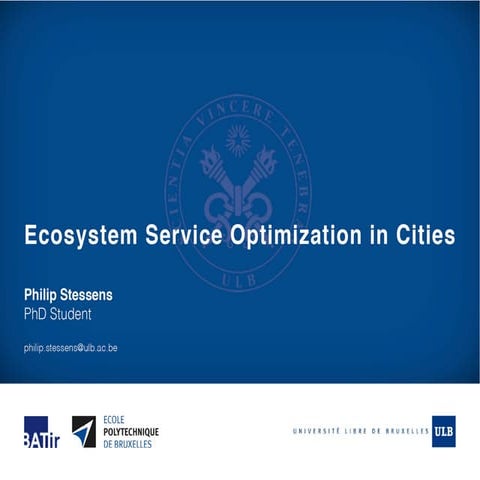 Ecosystem Service Optimization in Cities | PPT