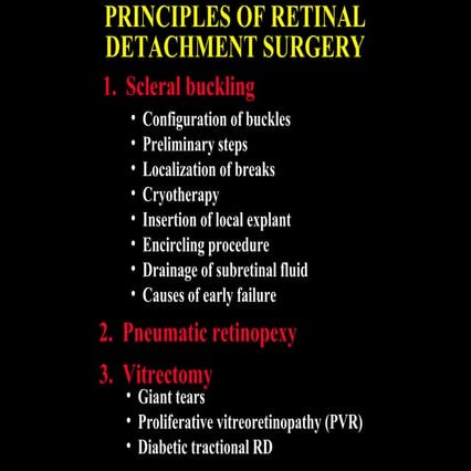 41 principles retinal detachment surgery | PPT
